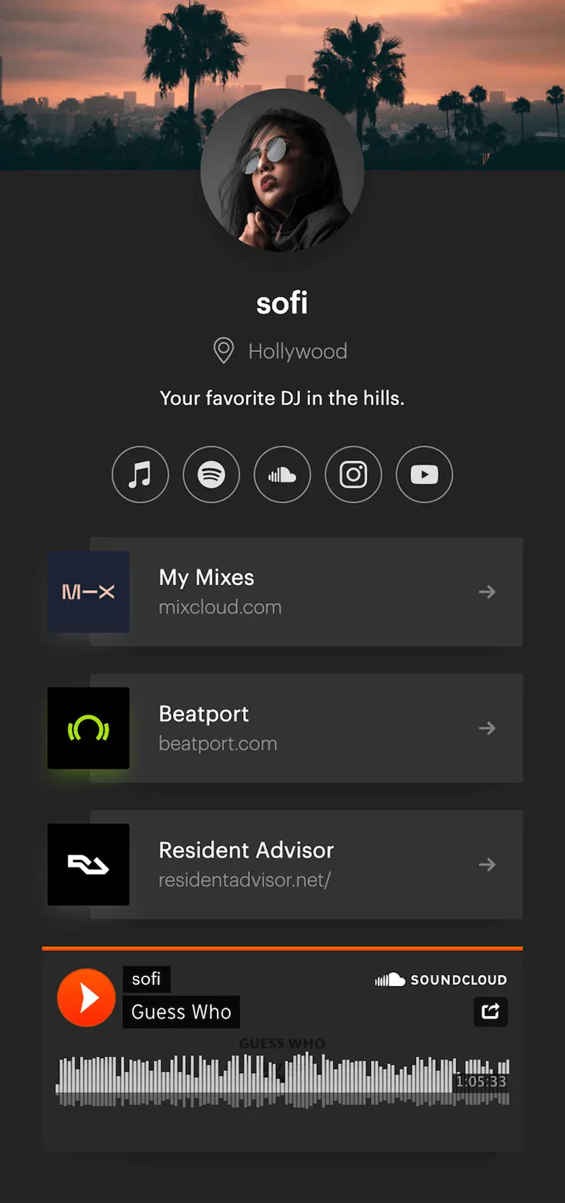Create A Beautiful Bio Page | ME.IO